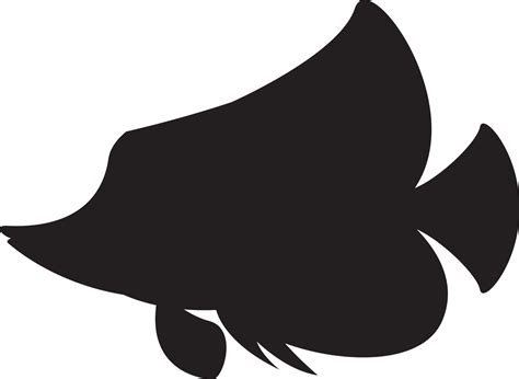 Cartoon Tropical Fish Silhouette 20715390 Vector Art At Vecteezy