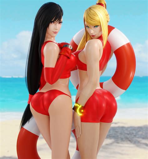 Rule 34 2girls 3d Adeptusinfinitus Ass Beach Bikini Black Hair Blender Blonde Hair Clothing