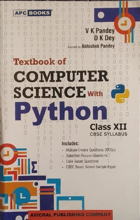 urbanbae textbook of computer science with python class 12 cbse syllabus by v k pandey