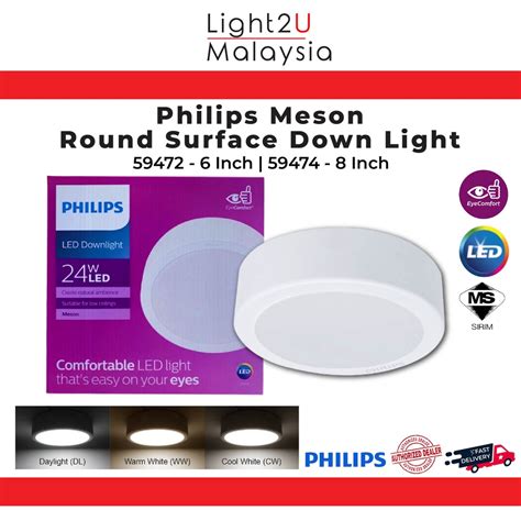Philips Meson Led Surface Downlight W W