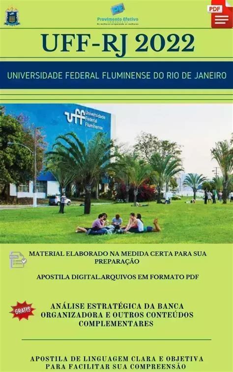 Provimento Efetivo Concursos Apostila UFF RJ Assistente Em