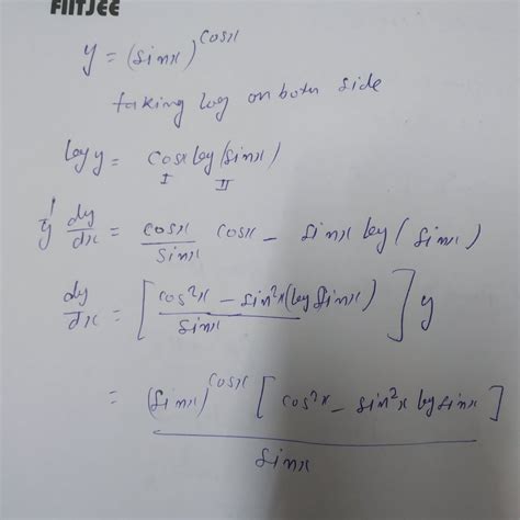 Differentiate Sinx Cos With Respect To X