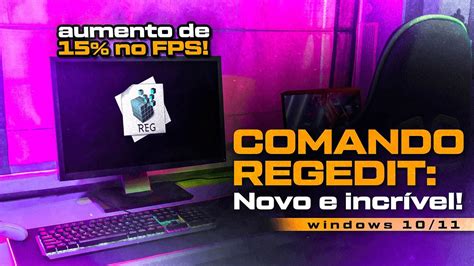 COMANDO REGEDIT PARA OTIMIZAR O PC E TER MAIS DESEMPENHO NOS JOGOS