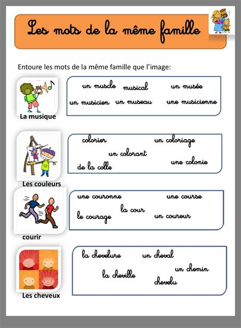 Épinglé par Kelly sur Ecole Familles de mots Mots Vocabulaire
