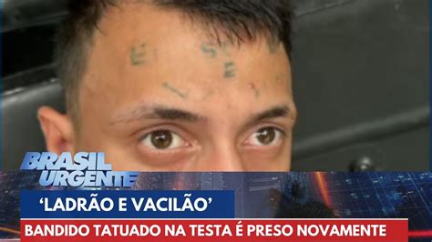 Homem tatuado eu sou ladrão e vacilão é preso novamente Brasil