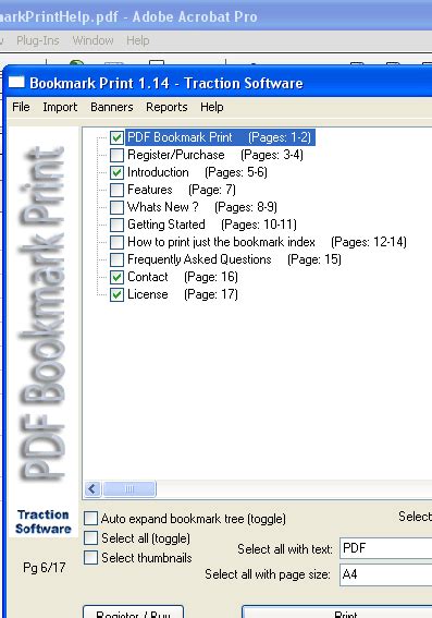 traction software tips how to export pdf bookmarks to a csv file