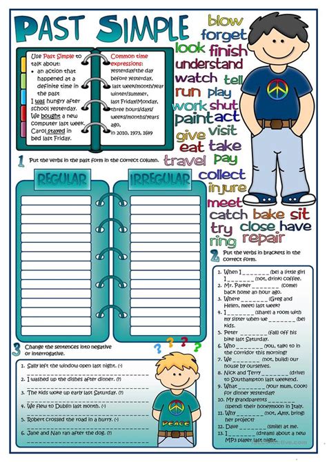 Simple Past Worksheets Printable