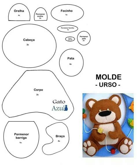 5 Moldes De Osos Para Baby ShowerConMoldes