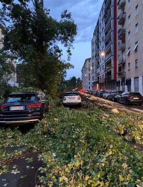 Maltempo A Milano Nubifragio Nella Notte Danni Causati Da Vento E