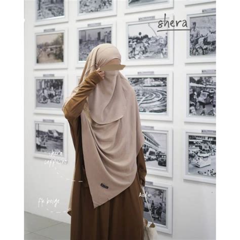 Jual FK INSTAN SHERA FRENCH KHIMAR INSTAN JUMBO BY AZDA BISA COD