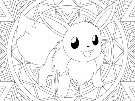 Coloriage Mandala Pokemon Évoli télécharger et imprimer gratuit sur