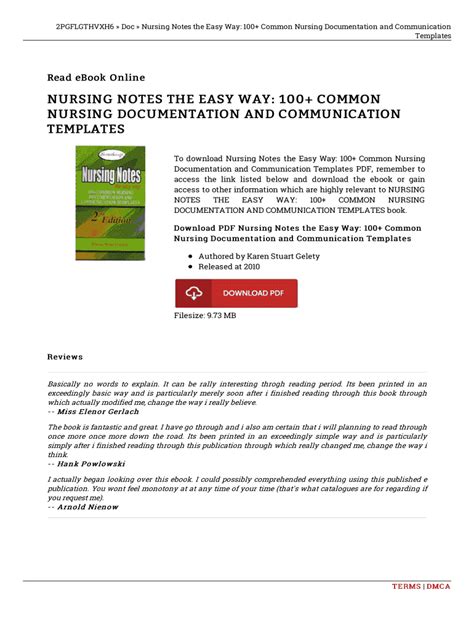 Fillable Online 2PGFLGTHVXH6 Doc Nursing Notes The Easy Way 100