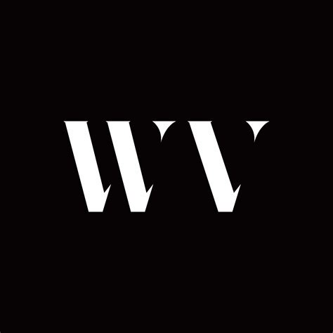 Wv Logo Letter Initial Logo Designs Template Vector Art At Vecteezy