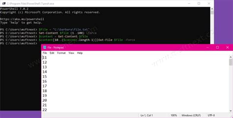 remove n first or last lines from text file in powershell