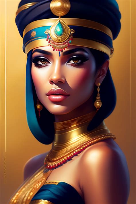 Lexica Elegant Queen Cleopatra Of Egypt With Egyptian Turban On Head