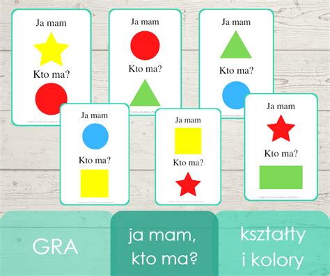 Ja mam kto ma kształty kolory Złoty nauczyciel