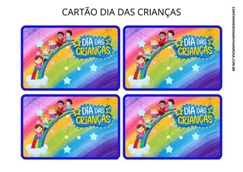 Kit do Dia das Crianças Coroa Cartão e Tags para lembrancinhas
