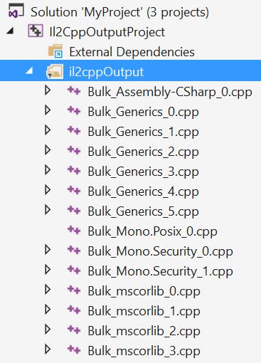 通用 windows 平台：使用 il2cpp 脚本后端生成的项目 unity 手册
