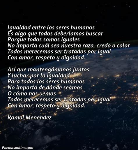 5 Mejores Poemas Sobre La Igualdad Entre Los Seres Humanos Poemas Online