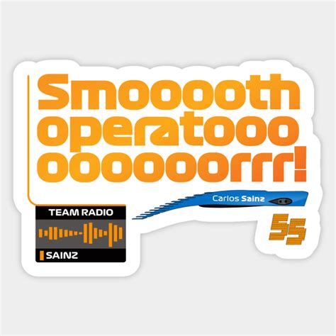 Carlos Sainz Smooth Operator Carlos Sainz Sticker TeePublic