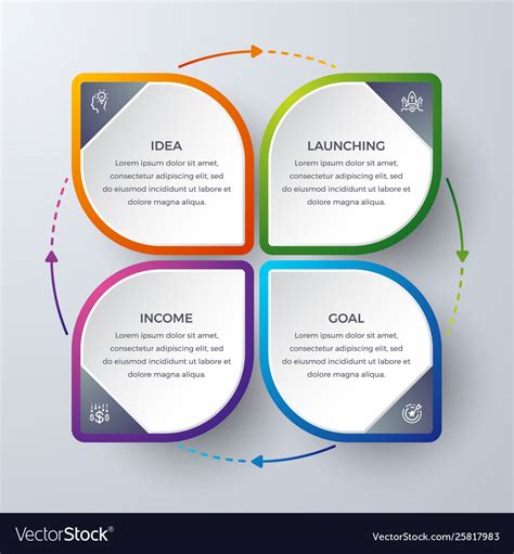 Process Label Infographic Vector Infographic Presentation Design The