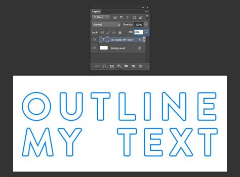 How To Outline Text In Photoshop Pleginx