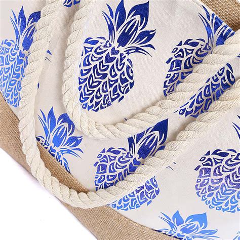 Sac En Tissu Ananas Bleu Marinera