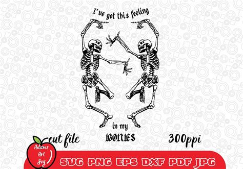 Esqueletos Bailando Svg Halloween Svg Esqueletos Halloween Etsy M Xico