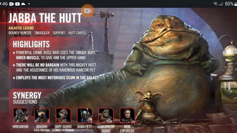 Swgoh Kit De Jabba Enfin On Va Craindre Le Cartel Des Hutts Youtube