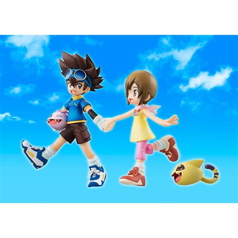 Digimon Adventure Taichi Yagami Hikari Koromon Y Nyaromon And Yamato Ishida Takeru Takaishi