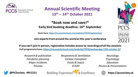 Paediatric Critical Care Society On Twitter Join Us For Our Annual