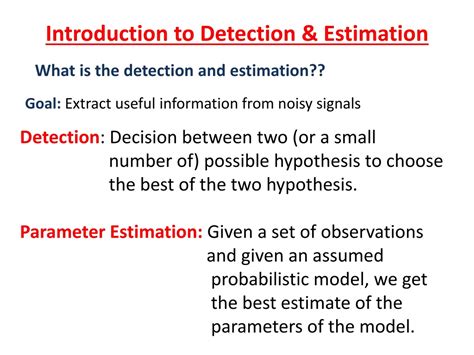 ppt comm 1004 detection and estimation powerpoint presentation id 660077