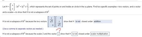 solved х let h 3 1 which represents the set of points