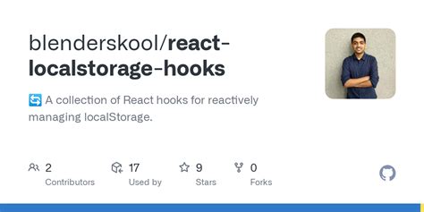 GitHub Blenderskool React Localstorage Hooks A Collection Of React