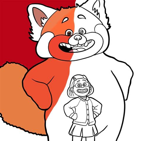 Turning Red Coloring Pages Printable