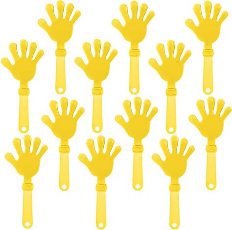 Amazon ZCYSRLQIN 12 Pcs Sunburst Yellow Hand Clappers 7 5 Inch