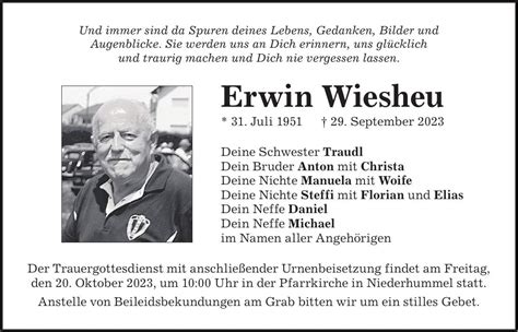 Traueranzeige Familienanzeigen Todesanzeigen Idowa Markt
