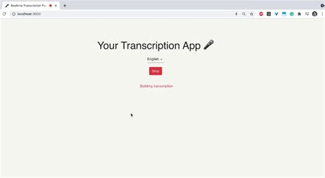 a real time transcription project using react and a socketio python server