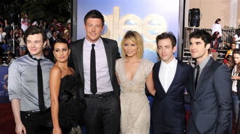Actors Chris Colfer Lea Michele Cory Monteith Dianna Agron Kevin