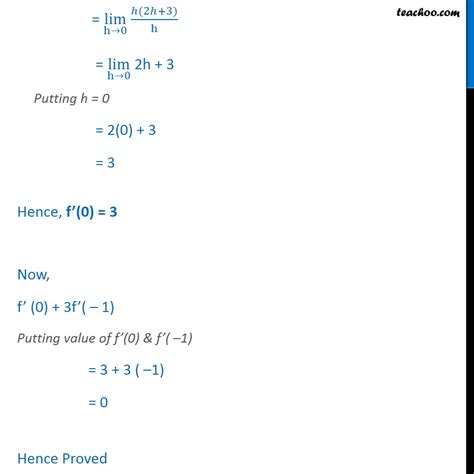 example 6 find derivative of f x 2x2 3x 5 at x 1