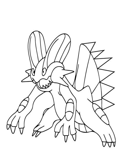Flying Medicham Pokemon Mega Evolution Coloring Page Free Printable