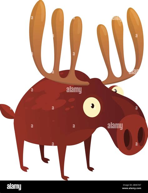 Feliz personaje de dibujos animados alce Ilustración de alces