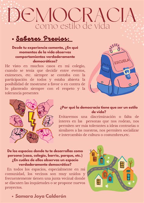 Democracia Como Estilo De Vida Samara Joya DEMOCRACIA Como Estilo De