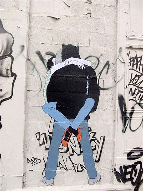 Arte urbano Besos y más besos de CLAIRE STREETART Arte urbano