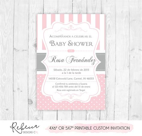 Invitación baby shower español baby shower en español Etsy México