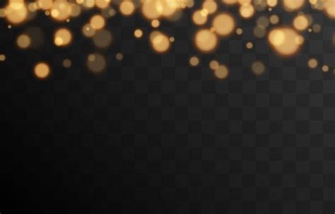 Bokeh Dourado Em Fundo Transparente Isolado Efeito De Luz Png Bokeh