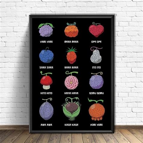 Tableau One Piece Fruits du Démon en 2023 Fruit du demon One piece