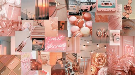 Peach Vibes Aesthetic Desktop Wallpaper Cute Laptop Wallpaper Peach