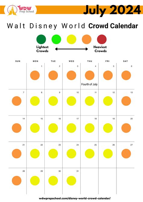 Disney World Crowd Calendar 2022