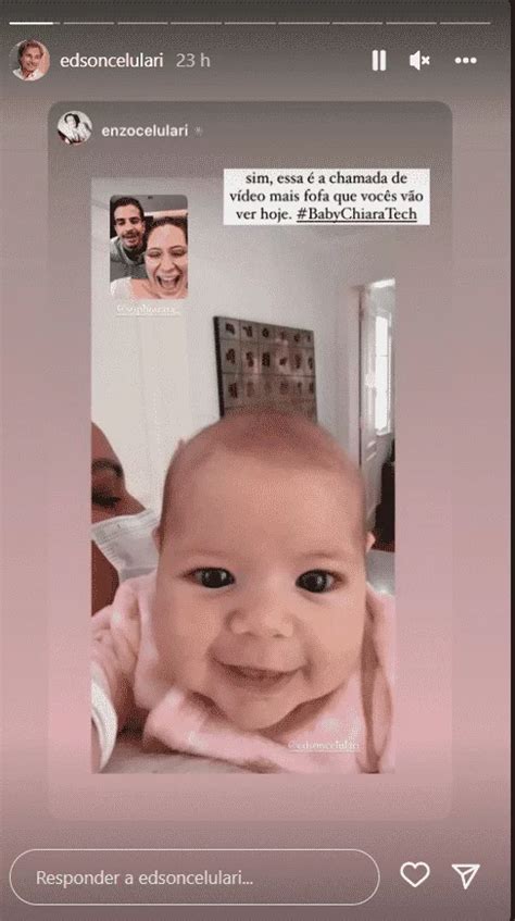 Edson Celulari mostra a sua bebê seus filhos Cláudia Raia